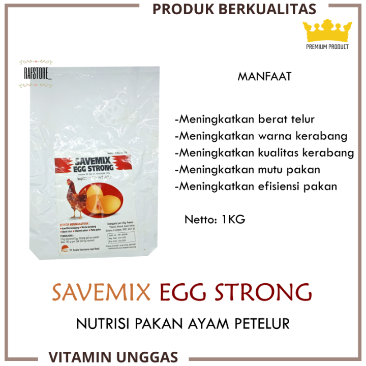 Premix Petelur Egg Strong 1Kg / premix pakan ayam pelengkap nutrisi ...