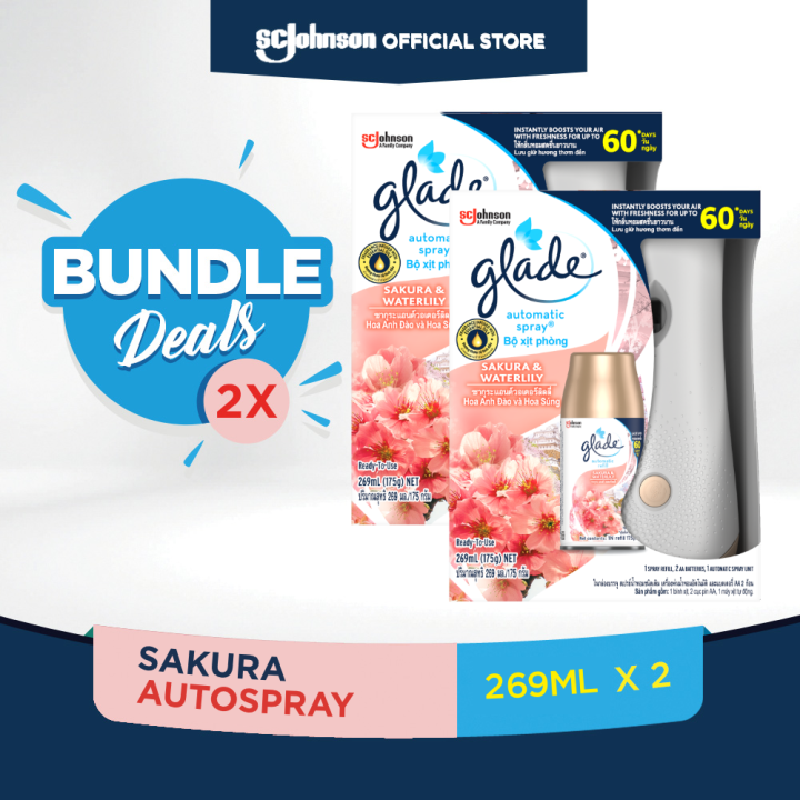 Glade Automatic Spray Primary - Sakura & Waterlily Twin | Lazada PH