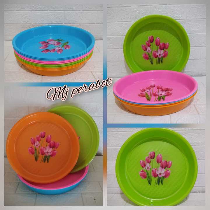 Nampan Plastik Nampan Bulat - Nampan Serbaguna - Baki Multifungsi ...