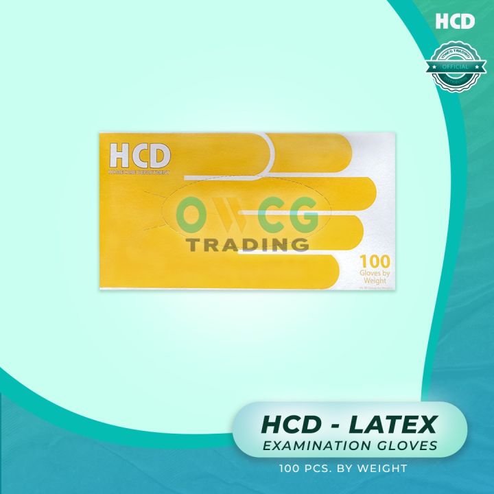 hcd latex small / medium / large / extra small gloves white 100 PCS ...