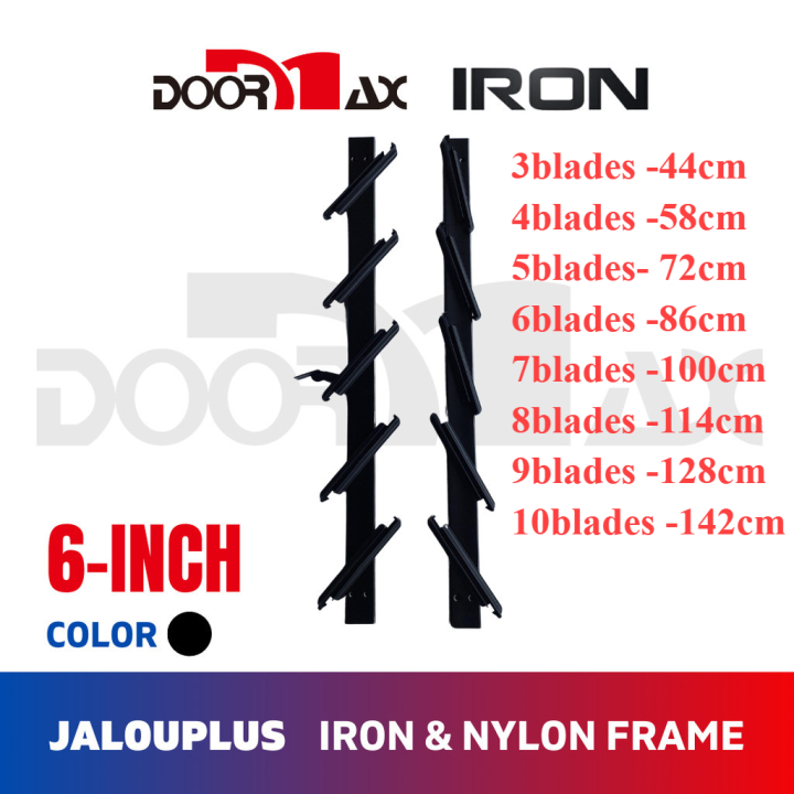 DOORMAX 6-INCH Jalouplus Iron Powder Coated Steel Nylon Jalousie Window ...
