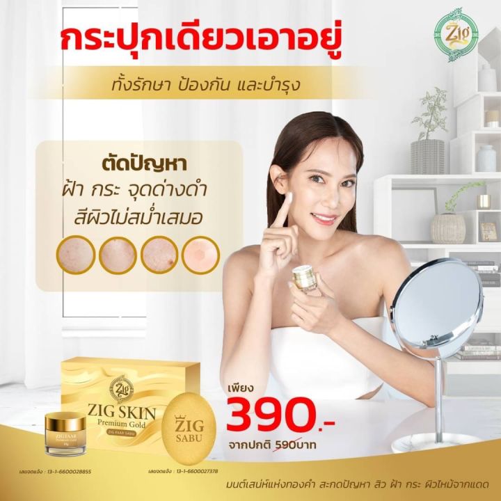 Zig Skin Premium Gold สิว ฝ้า จุดด่างดำ | Lazada.co.th