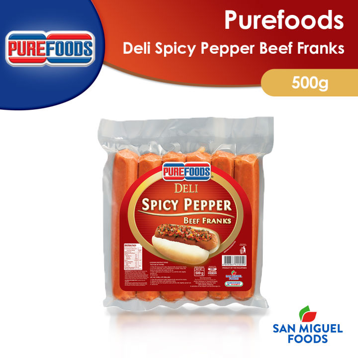 Purefoods Deli Spicy Pepper Beef Franks 500G | Lazada PH