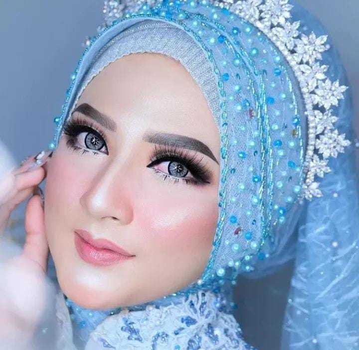 Slayer pengantin mewah terbaru warna baby blue | Lazada Indonesia