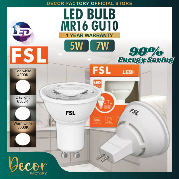 FSL LED BULB HIGH QUALITY GU10 Bulb MR16 Bulb 5W 7W Spot Eyeball Bulb ...