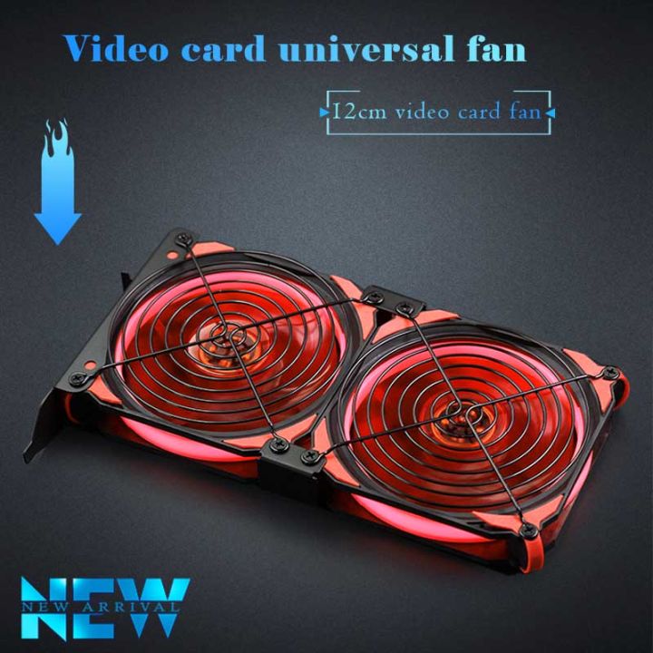 12cm Universal Gpu 2 /3 Combination Fan Ultra-quiet Pci Video Card Dual ...