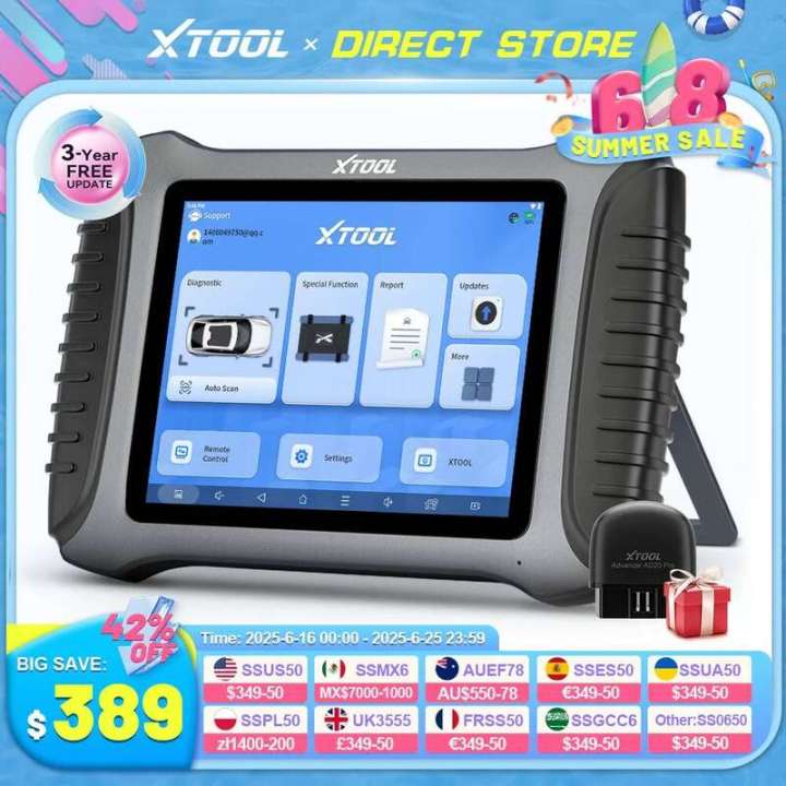 XTOOL Inplus Ip900 PK XTOOL D8s Obd2 Scanner FCA SGW Car Diagnostic ...