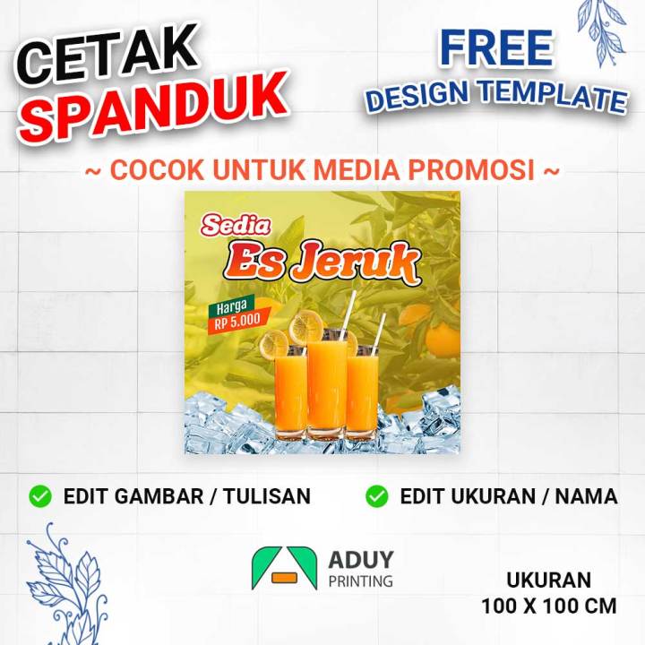Cetak Spanduk Banner Aneka Minuman Es Jeruk Capcin Teh Poci Ukuran ...