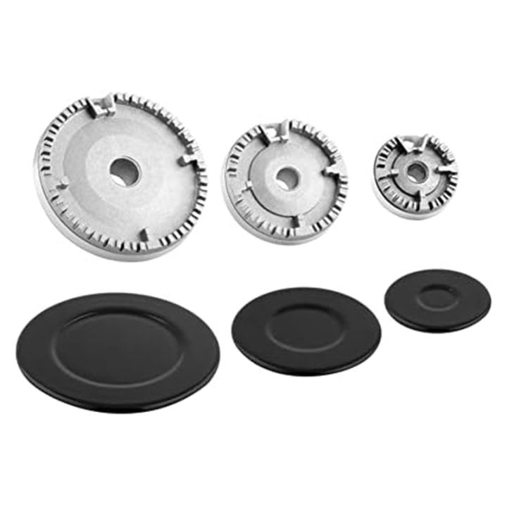 Sunshineyou-3 Pack Surface Gas Stove Burner Caps and Burner Head ...
