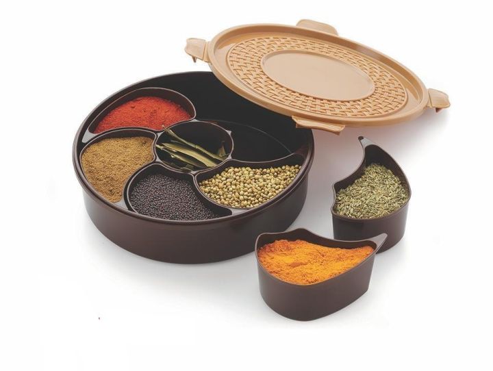 Masala Box,Nakoda Nebula Chocolate Colour, standard,8pcs | Lazada.co.th