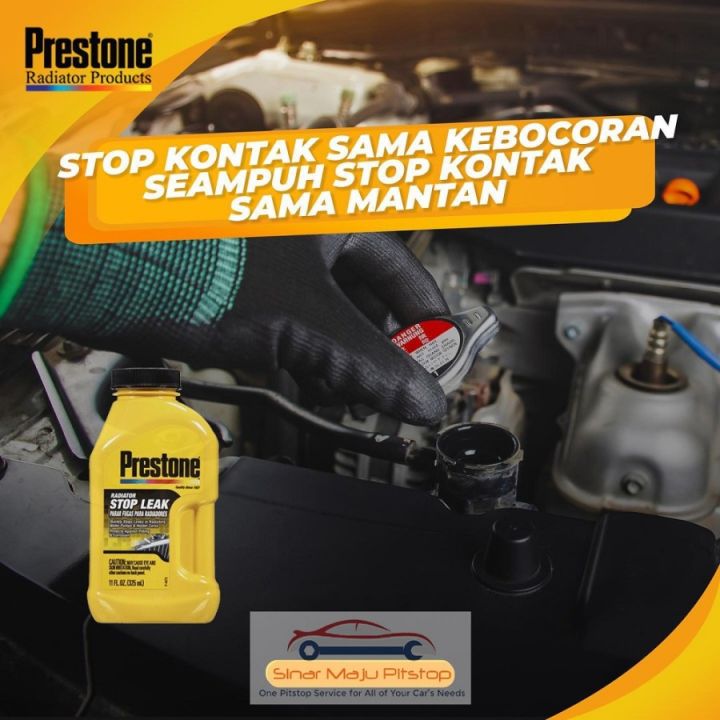 CAIRAN DARURAT Penambal Bocor Radiator Mobil - PRESTONE RADIATOR STOP ...