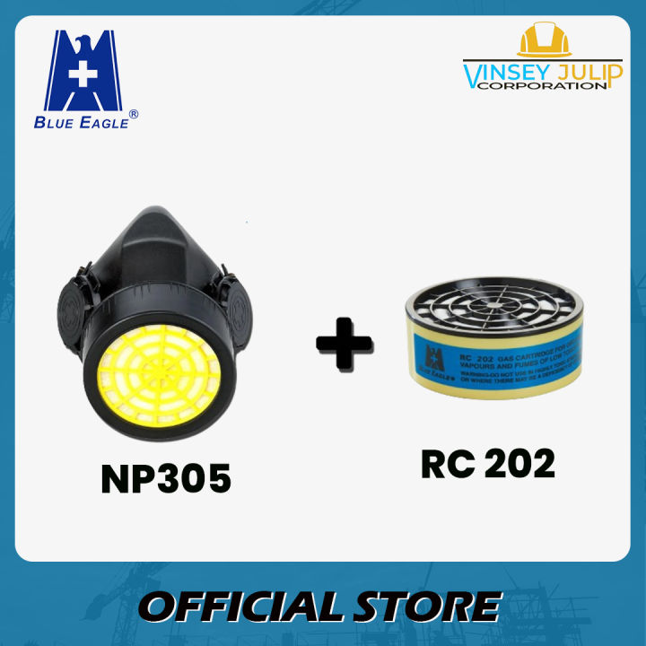 Blue Eagle NP305 Half Mask Single Cartridge Respirator with Blue Eagle ...