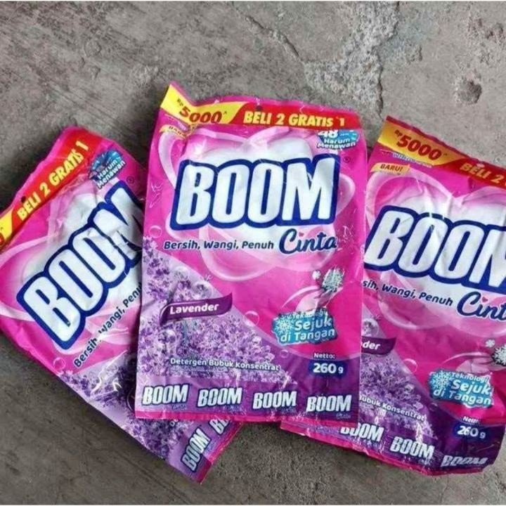 Boom Cinta 260 gr Deterjen Bubuk 5000an (isi 3 PCS) | Lazada Indonesia
