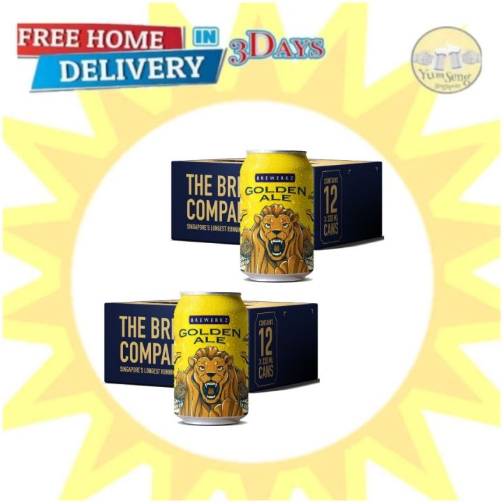 Brewerkz Golden Ale Craft Beer (24 cans x 330ml) (Bundle of 2) | Lazada ...