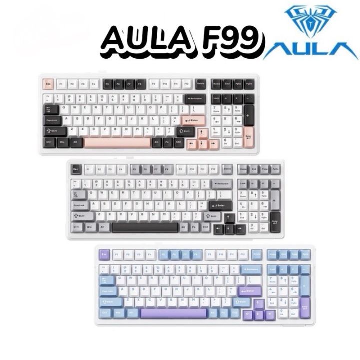 AULA F99/F99Pro คีย์บอร์ดไร้สาย Gasket Mechanical คีย์ไทย แบต8,000mAh ประกัน 2 ปีเสียเปลี่ยนใหม่ ...