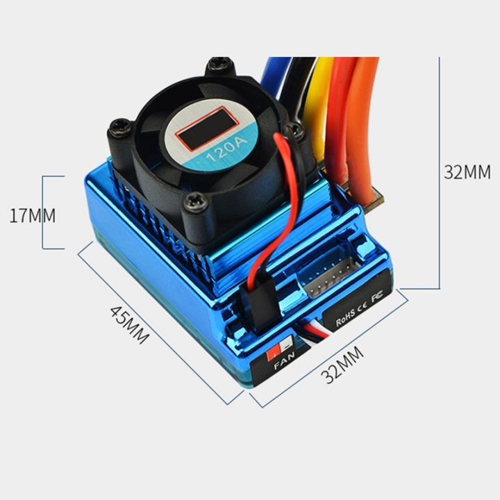 【QUT】-RC Racing ESC 120A Sensor Big Current Speed Controller RC Car ...