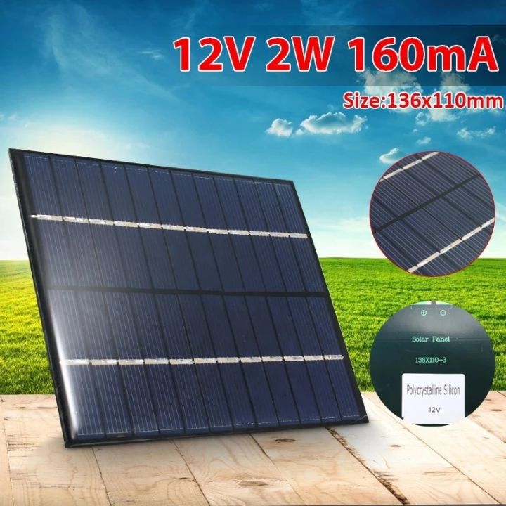 Modul Solar Cell Panel Surya Mini 9V/12V 2W Solar Panel Polycrystalline ...