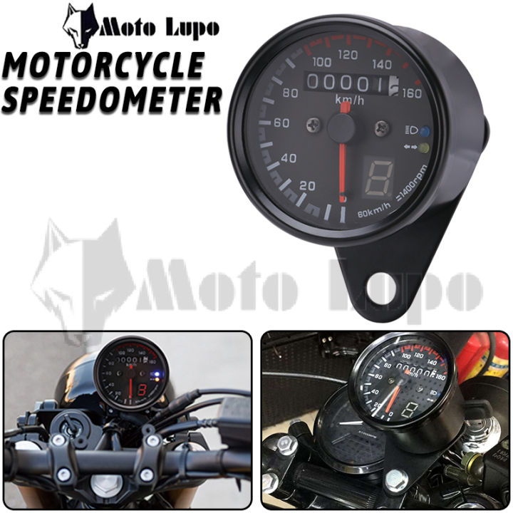 Moto Lupo Motorcycle Speedometer Odometer Gauge Instrument With LED ...