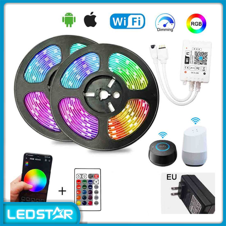5M/10M 5050 Led Light Strip 40 Ft WiFi, Smart App Controlled 360pcs RGB ...
