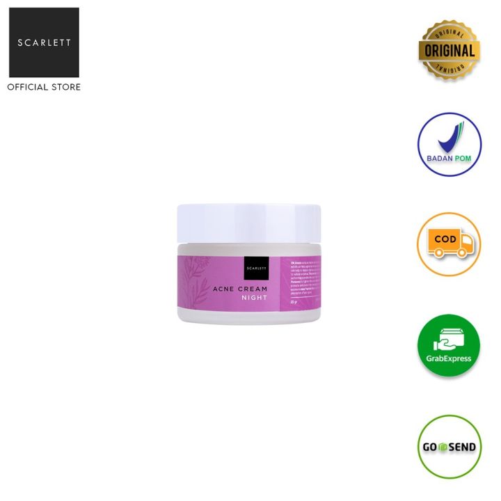 Scarlett Whitening Acne Night Cream 20g | Lazada Indonesia