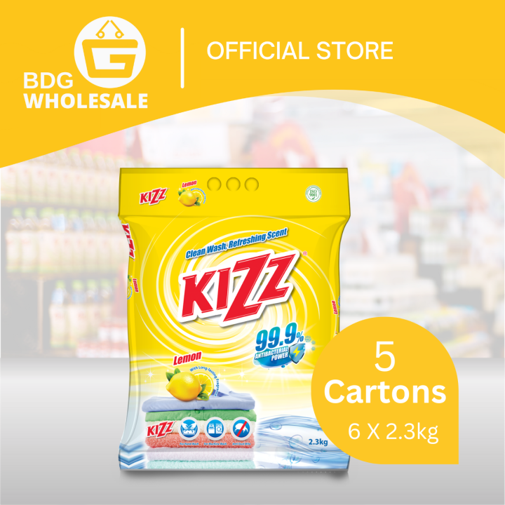 Kizz Detergent Powder (Lemon) 6 x 2.3kg | Lazada