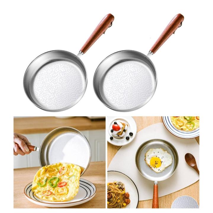 Nonstick Small Frying Pans Stainless Steels Flat Bottom Pans Cooking ...