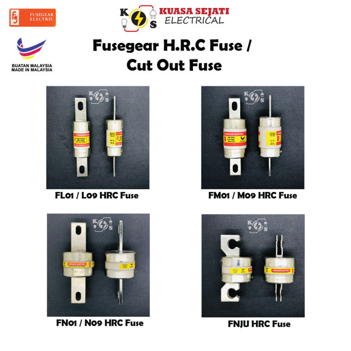 HRC Fusegear Electric 80A - 400A FUSE MADE IN MALAYSIA FL01 / FM01 / FN01 / FNJ HRC Fuse | Lazada