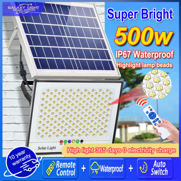 Solar light outdoor waterproof IP67 solar flood lights LED Lamp 500/300/200/100W street light ...