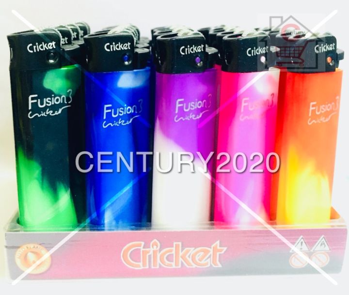 CRICKET Lighter Fusion Normal Flame Flint Disposable Gas Lighter 50pcs ...