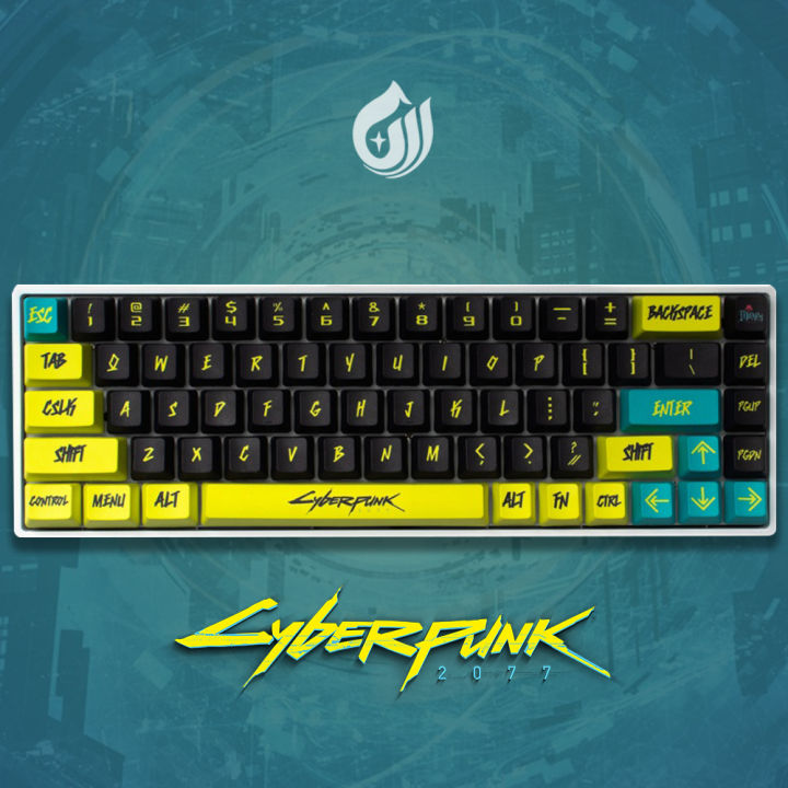 122 Keys Cyberpunk 2077 Keycaps DYE-SUB OEM Profile For Mechanical ...