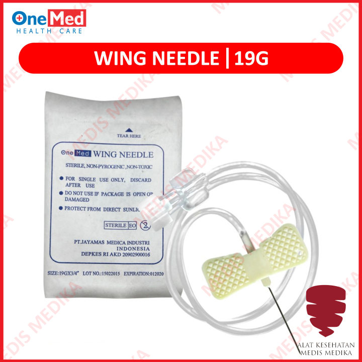 Needle Wing 19G Onemed Jarum Infus Infusion Set Kupu 19 G Sterile ...