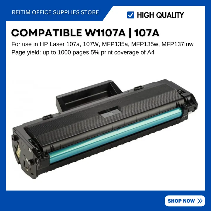 107A W1107A Compatible Black Toner Cartridge for HP 1072/107w/MFP 1352 ...