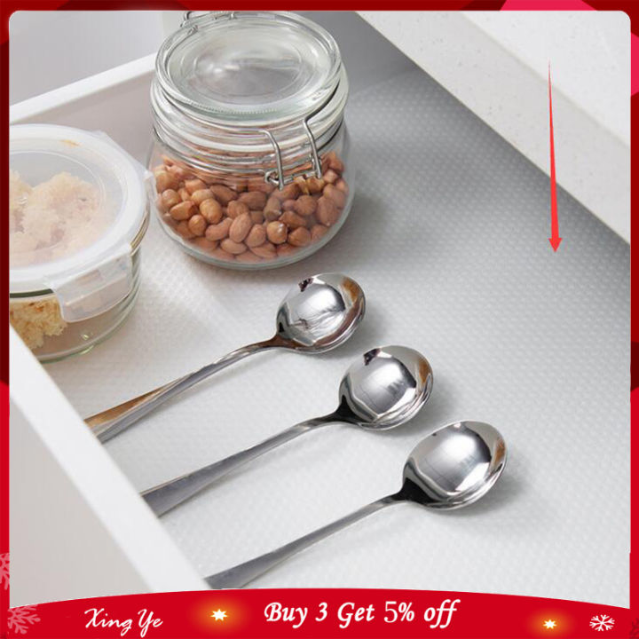 45*150cm Clear Waterproof Oilproof Shelf Cover Mat Drawer Liner Cabinet ...
