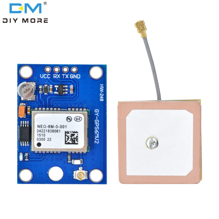 diymore GY-GPS6MV2 NEO-6M GPS Module NEO6MV2 Built-in EEPROM APM2.5 Antenna 3V-5V RS232 TTL ...
