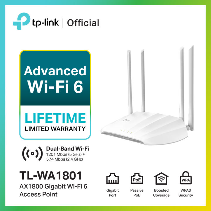 TP-Link TL-WA1801 AX1800 Gigabit Wi-Fi 6 Access Point Dual Band ความเร็วรวมสูงถึง 1.8 Gbps มา ...