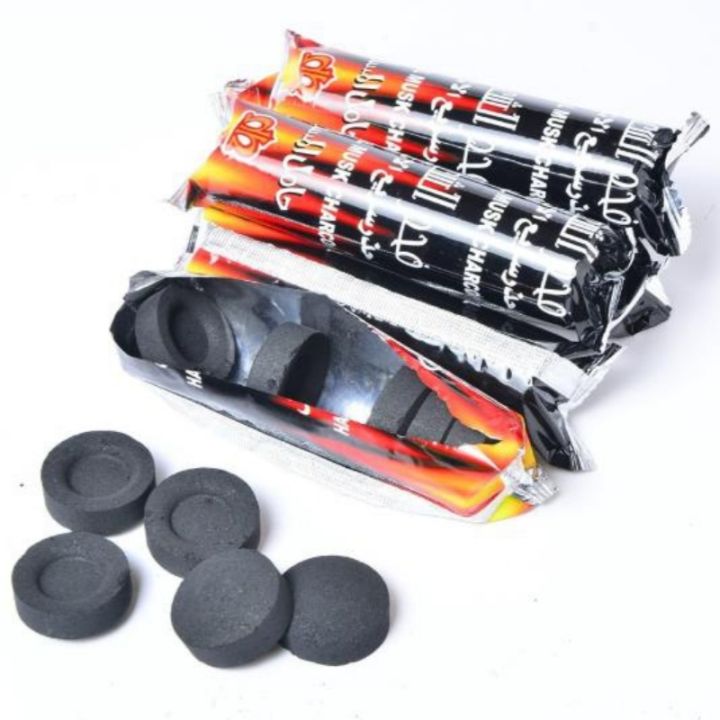 10 Pcs/lot Charcoal Quick-lighting Burn Even Lasting Long Flavored ...