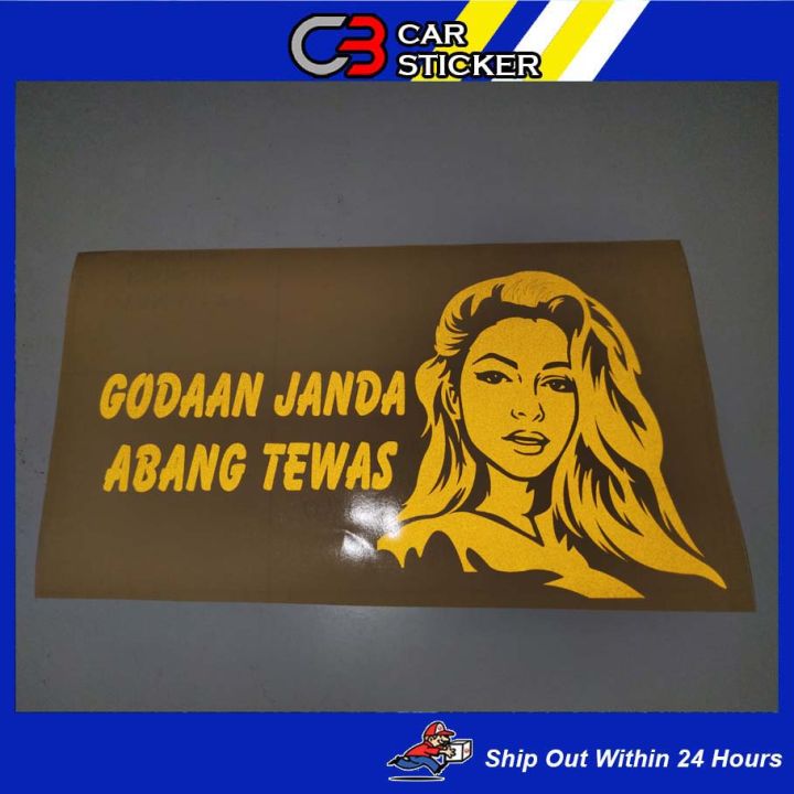 GODAAN JANDA ABANG TEWAS , STICKER KERETA STICKER LORY / CS005 | Lazada