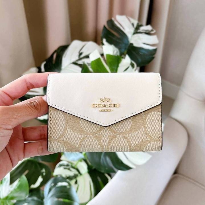 Coach Flap Card Case In Signature Canvas No. CH203, CH 202 ใส่บัตร ...