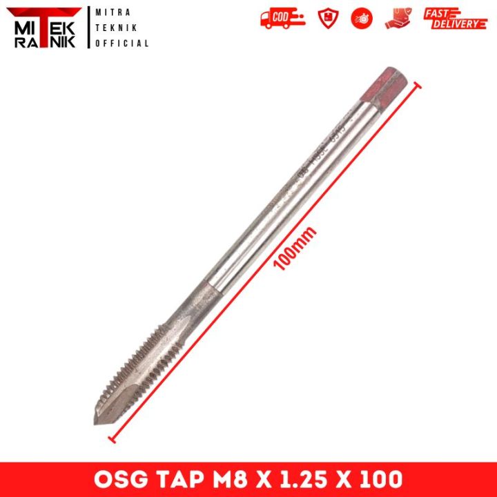 OSG Hand Tap M8 x 1.25 Panjang 100mm Alat Pembuat Drat Dalam Baut 12 | Lazada Indonesia