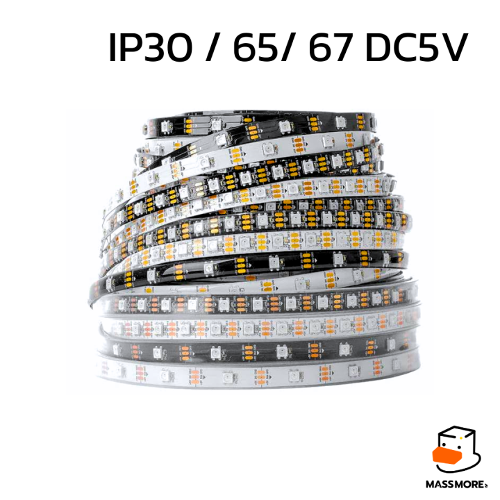 WS2812 WS2812B Neopixel หลอดแอลอีดี Led Strip RGB 5050SMD 60Pixels/m ...