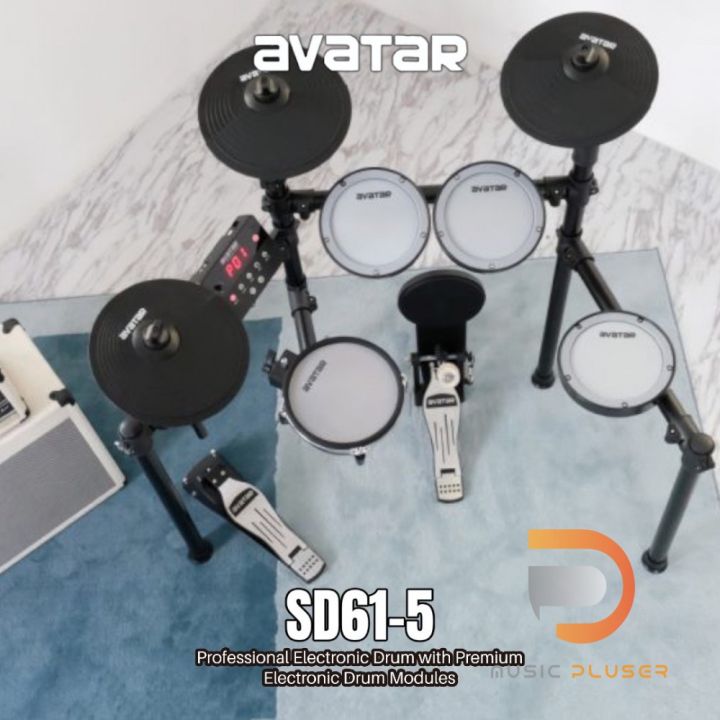 กลองไฟฟ้า Avatar SD61-5 หนังหุ้มแบบ 2 ชั้นทุกใบ ให้ความรู้สึกสมจริง ...