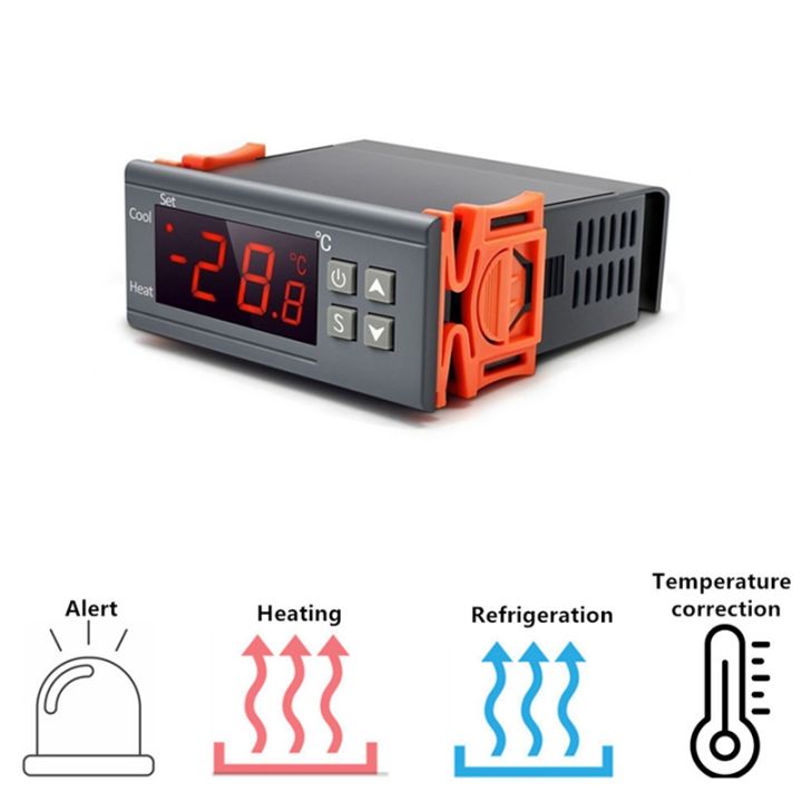 LED Digital Temperature Controller Relay Thermoregulator AC 110-220V ...