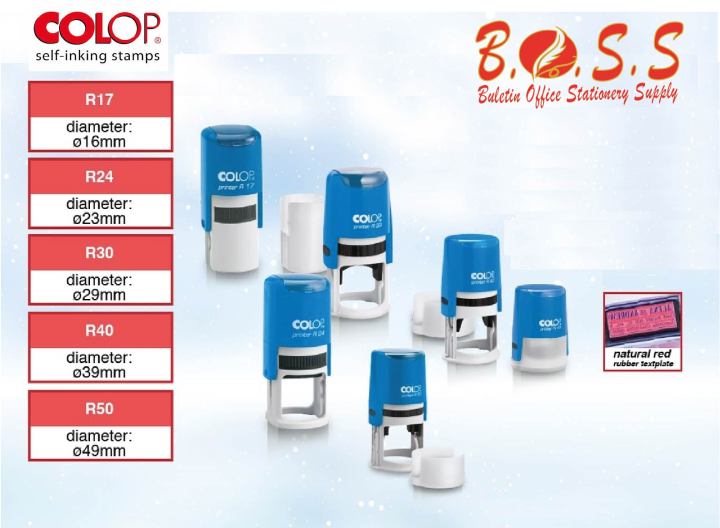 COLOP Round Self-Inking Stamp Chop / Company Chop / Bank Chop | Lazada