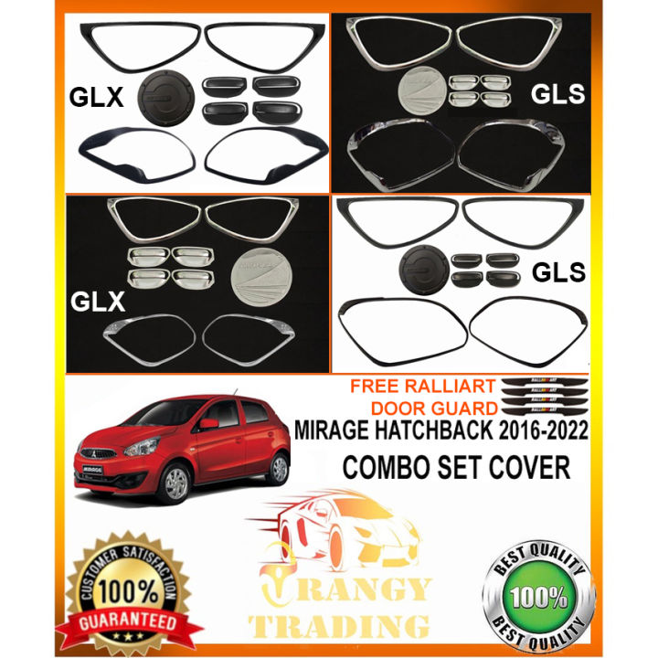 Mitsubishi Mirage Hatchback GLX / GLS 2012 to 2023 Garnish Combo Set ...