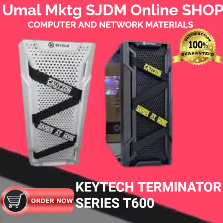 KEYTECH T600 Terminator series Mid Tower Gaming Case Tempered Glass ...