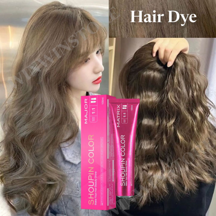 Shoupin Hair Colour Dye Permanent Color Hair Bleach Pewarna Rambut Die ...