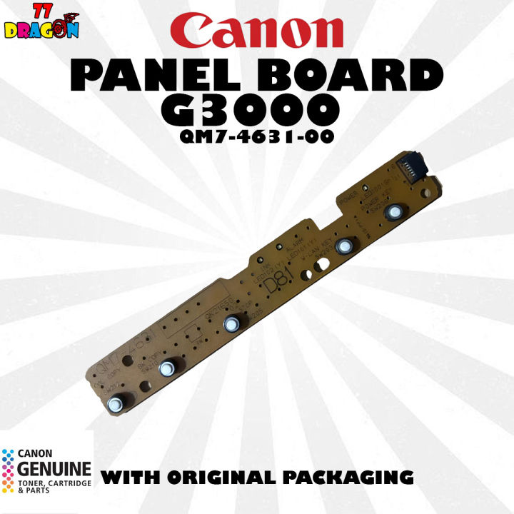 (ORIGINAL) (NEW) CANON PIXMA G3000 PANEL BOARD QM7-4631-00 WITH ...