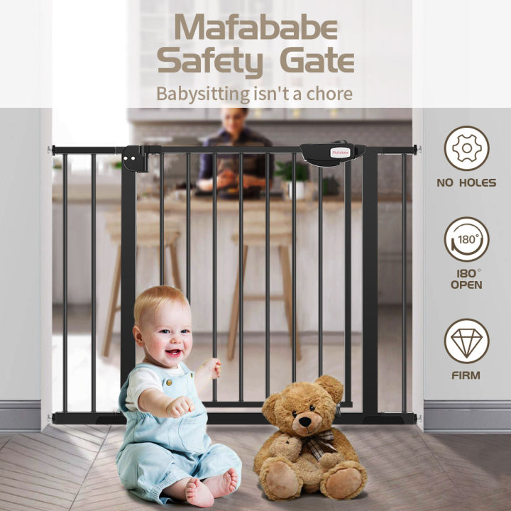 Mafababe 3 Locks Baby Safety Gate Auto-Close One Handed Operation Gate ...