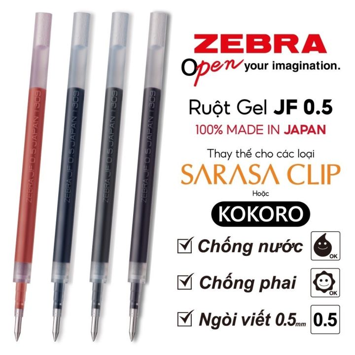 Ruột viết SARASA CLIP JF 0.5mm - Zebra Nhật Bản Chính Hãng - Thay cho ...