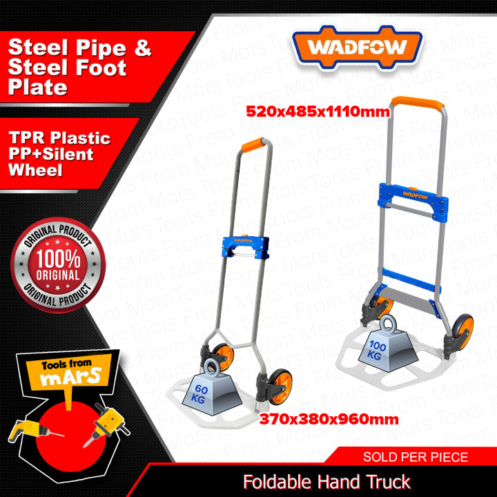 WADFOW Foldable Hand Truck 60KG | 100KG Folding Trolley Shopping Push ...